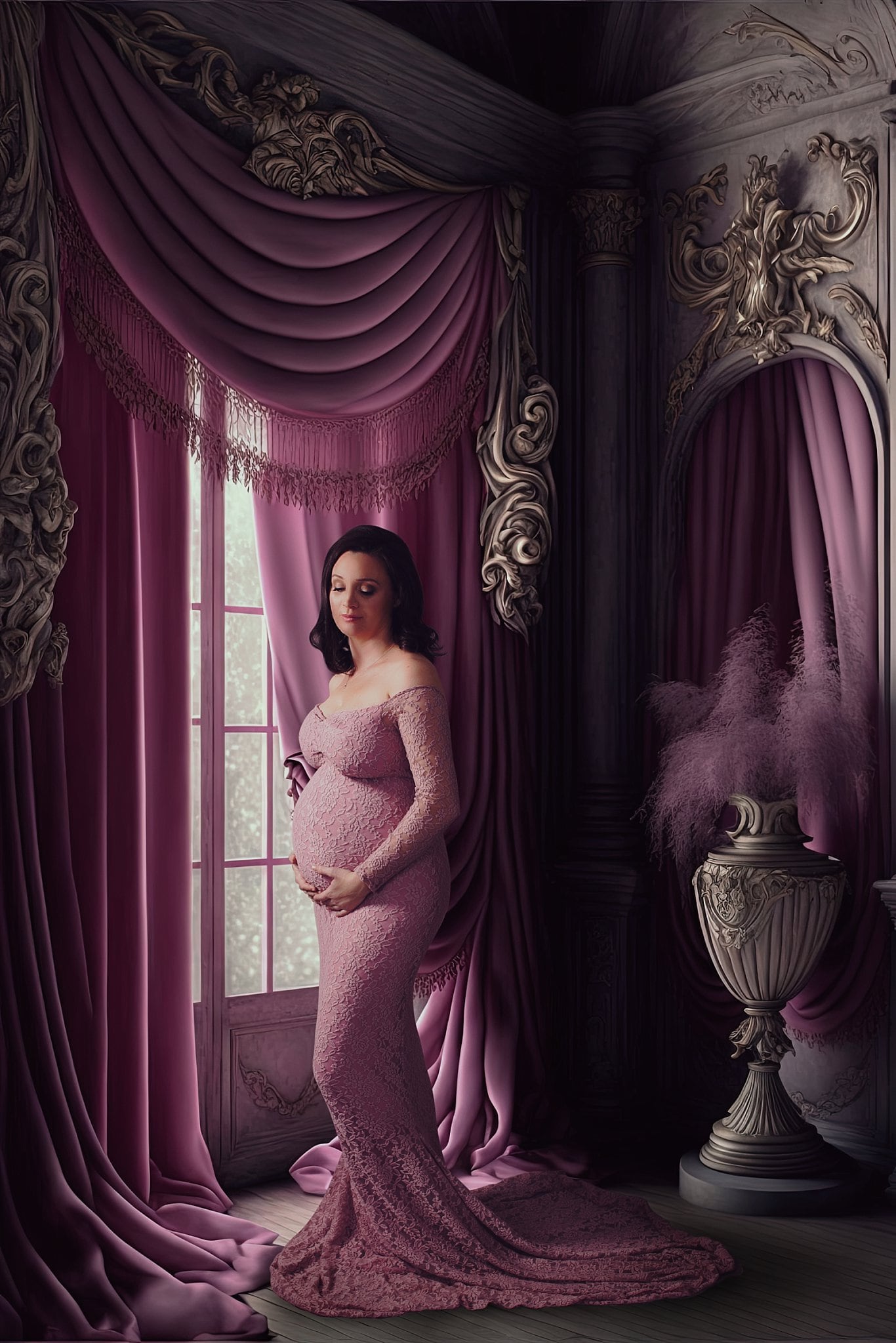 GLAM Curtains Digital Backdrops Portrait Backdrop (Download Now) - Etsy