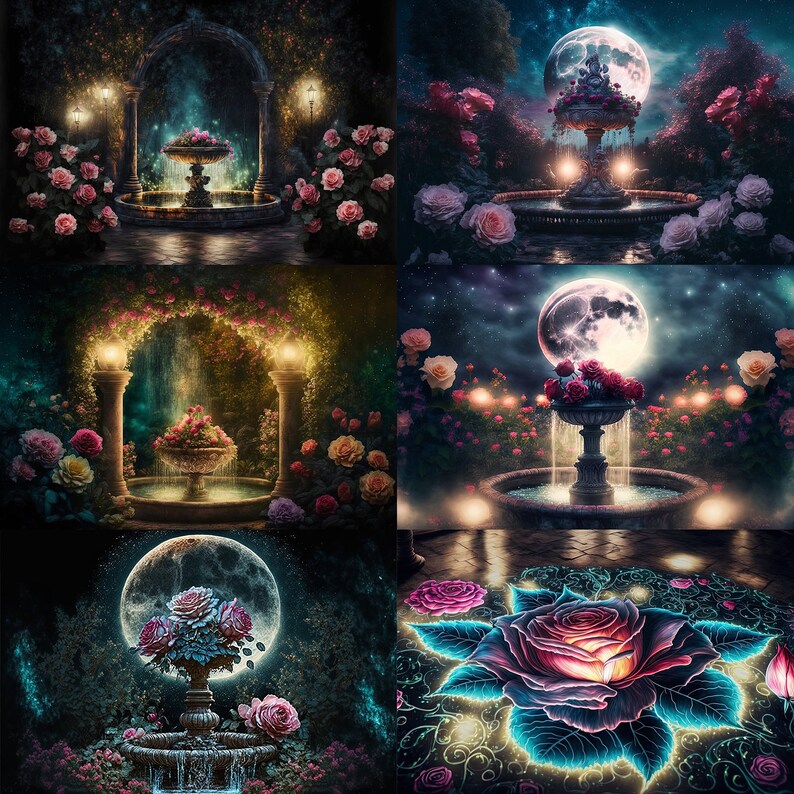 Glowing Grottos Digital Backdrops, Portrait Backdrop Overlays, Studio ...