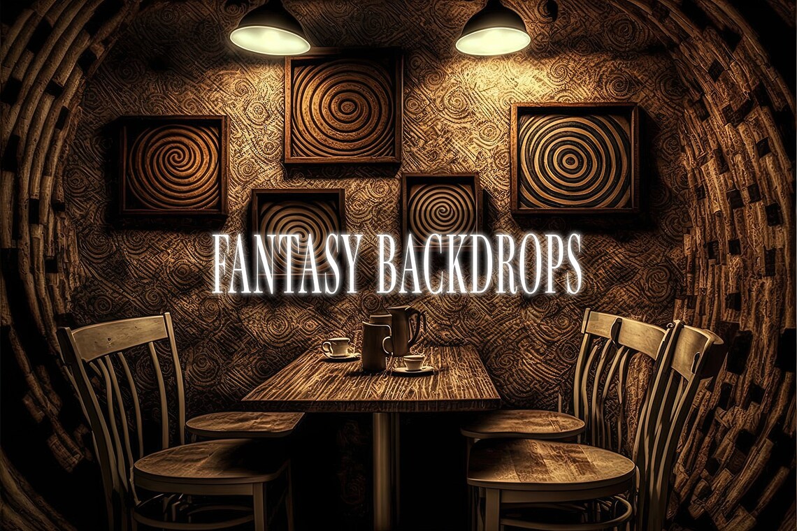 Coffee Shops Digital Backdrops, Portrait Backdrop Overlays, Studio ...