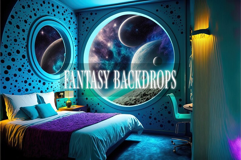 Space Rooms Digital Backdrops, Portrait Backdrop Overlays, Studio ...