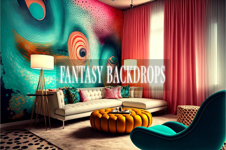 Miami Rooms Digital Backdrops, Portrait Backdrop Overlays, Studio ...