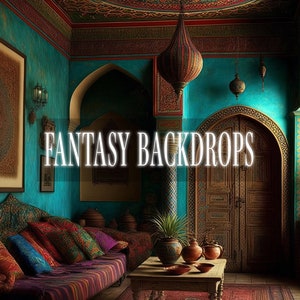 Middle Eastern Rooms Digital Backdrops, Portrait Backdrop Overlays ...