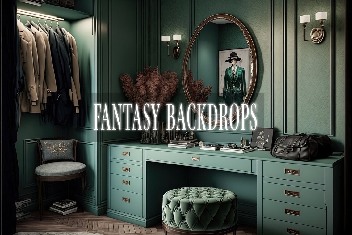 Luxe Dressing Rooms Digital Backdrops, Portrait Backdrop Overlays ...