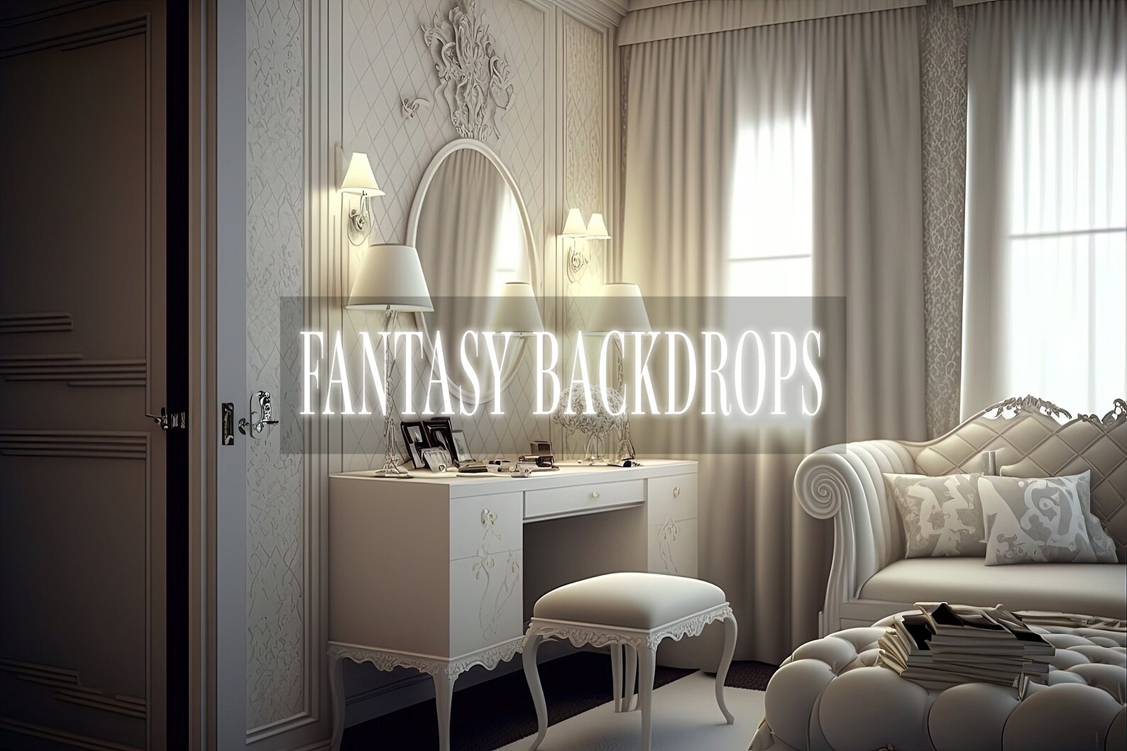 Luxe Dressing Rooms Digital Backdrops, Portrait Backdrop Overlays ...