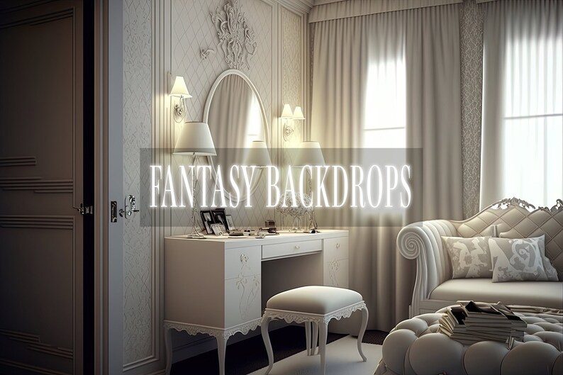 Luxe Dressing Rooms Digital Backdrops, Portrait Backdrop Overlays ...