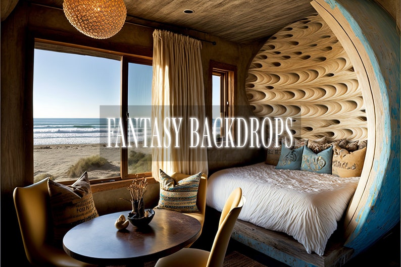 Malibu Rooms Digital Backdrops, Portrait Backdrop Overlays, Studio ...