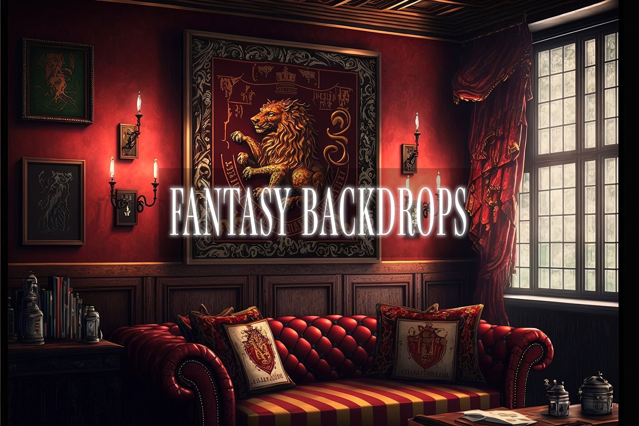 Wizarding Common Rooms Digital Backdrops, Portrait Backdrop Overlays ...