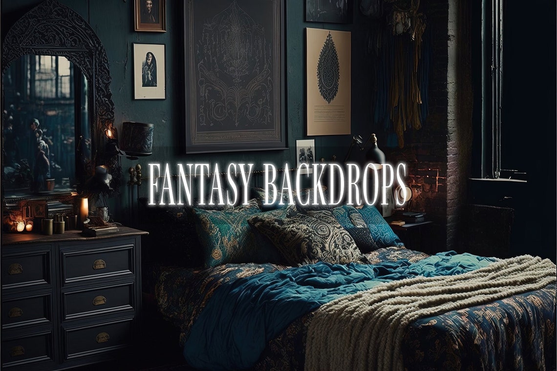 Rugged Urban Rooms Digital Backdrops, Portrait Backdrop Overlays ...