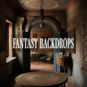 Mediterranean Rooms Digital Backdrops, Portrait Backdrop Overlays ...