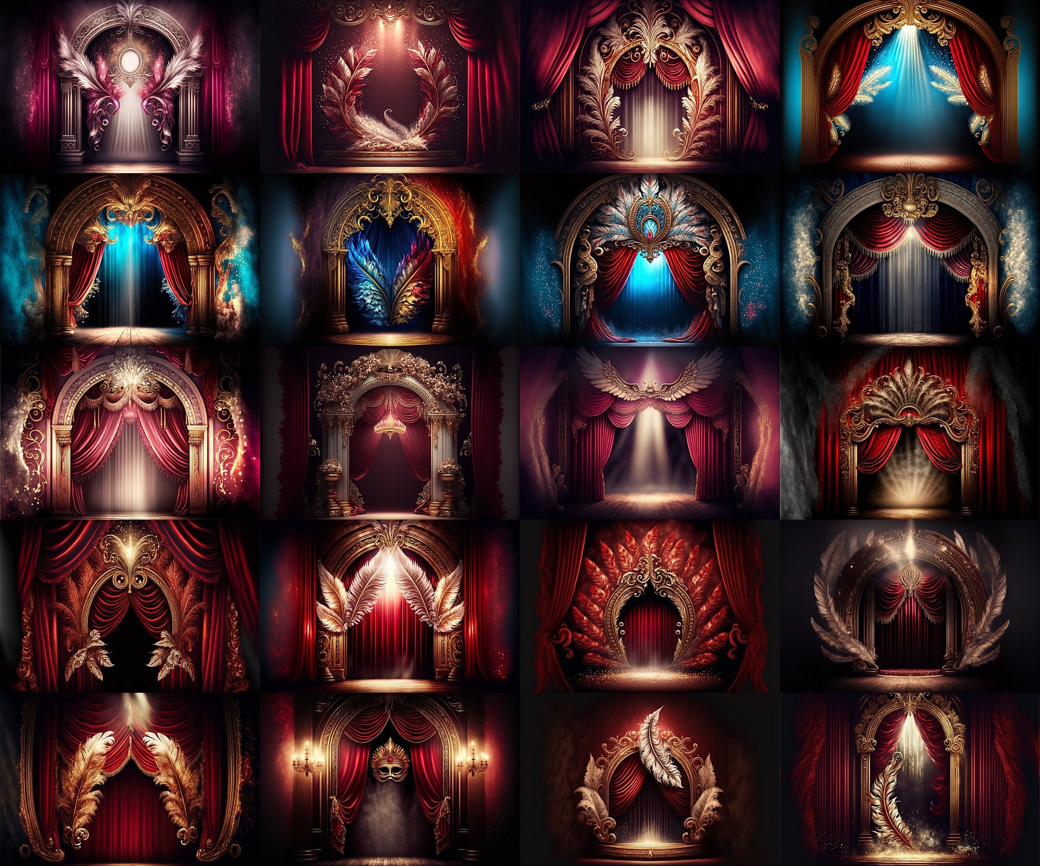 Theaters Digital Backdrops, Portrait Backdrop Overlays, Studio Backdrop ...