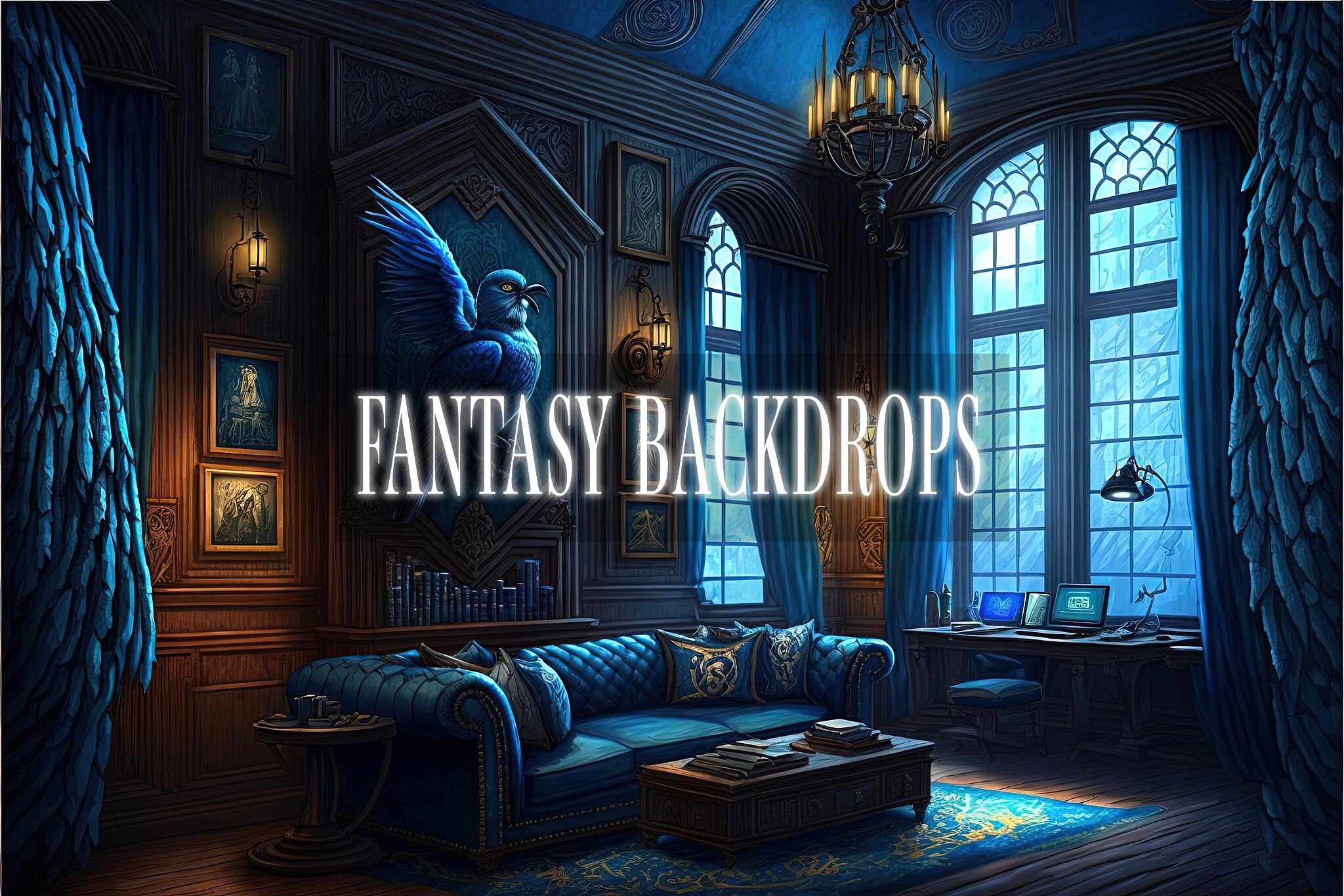 Wizarding Common Rooms Digital Backdrops, Portrait Backdrop Overlays ...