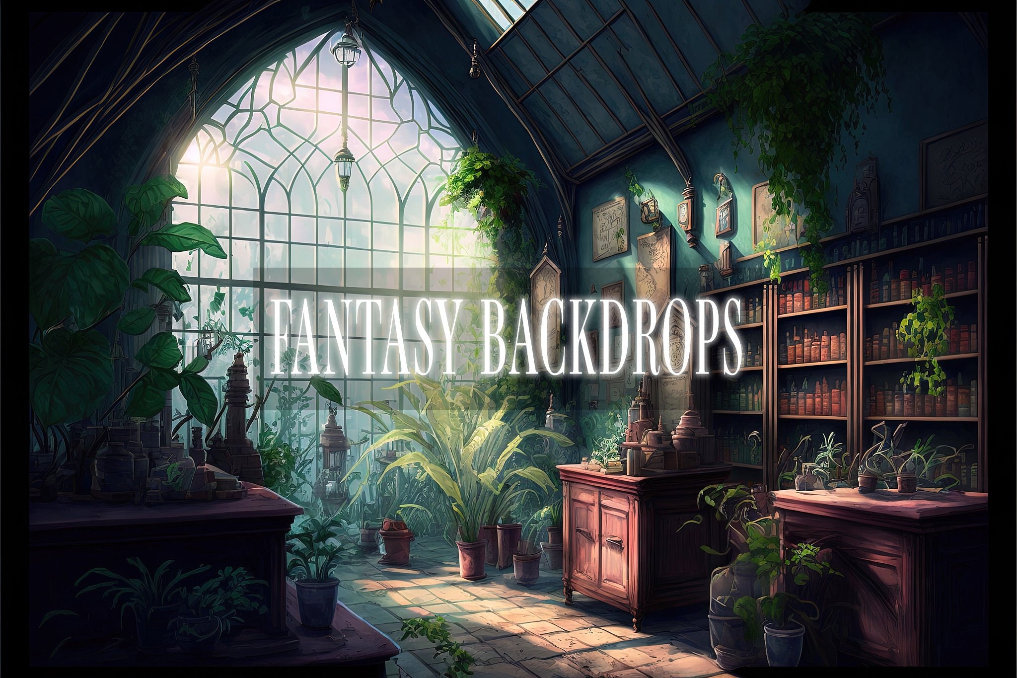 Wizarding Classrooms Digital Backdrops, Portrait Backdrop Overlays ...