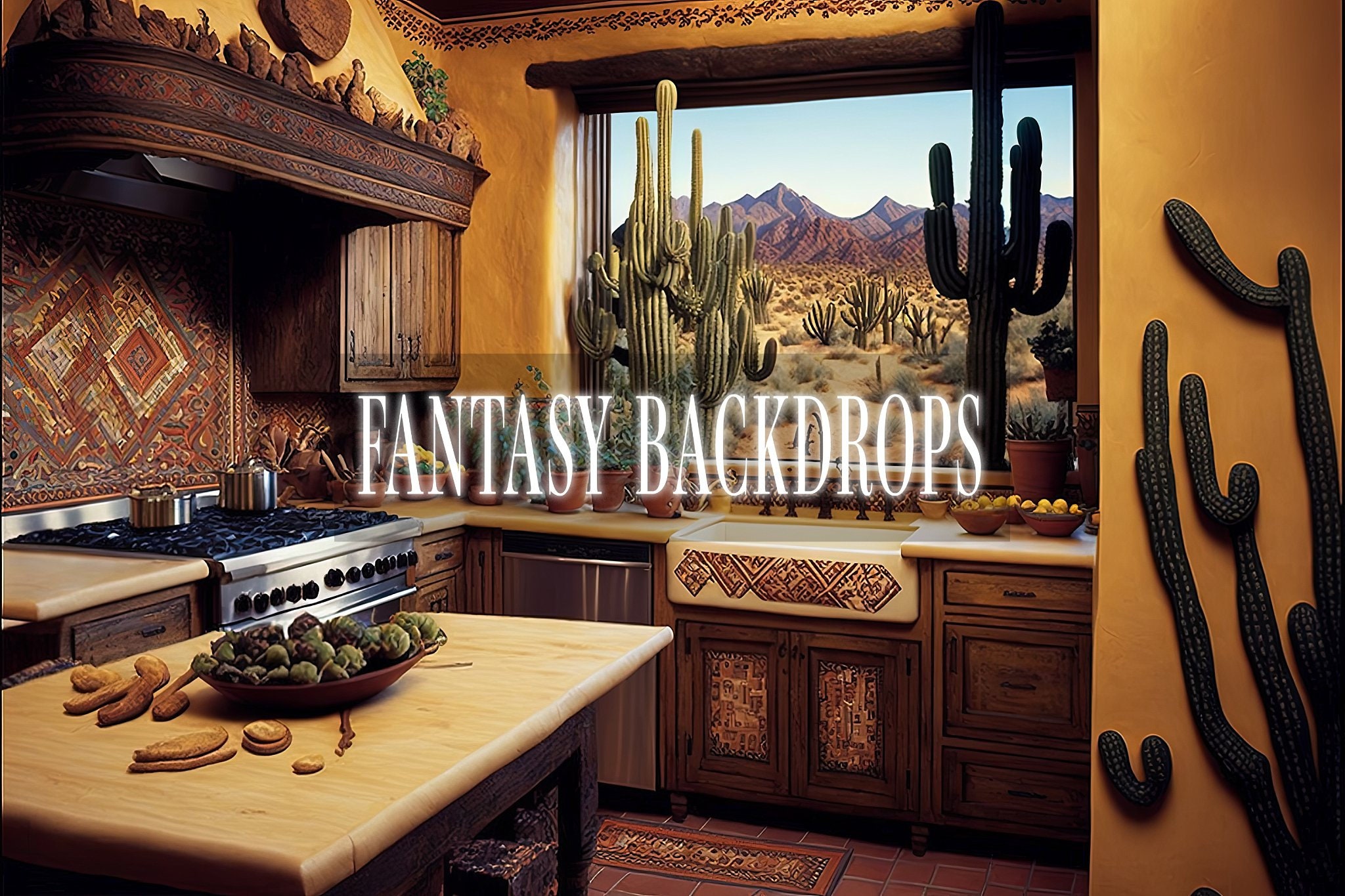 Southwest Kitchens Digital Backdrops, Portrait Backdrop Overlays ...