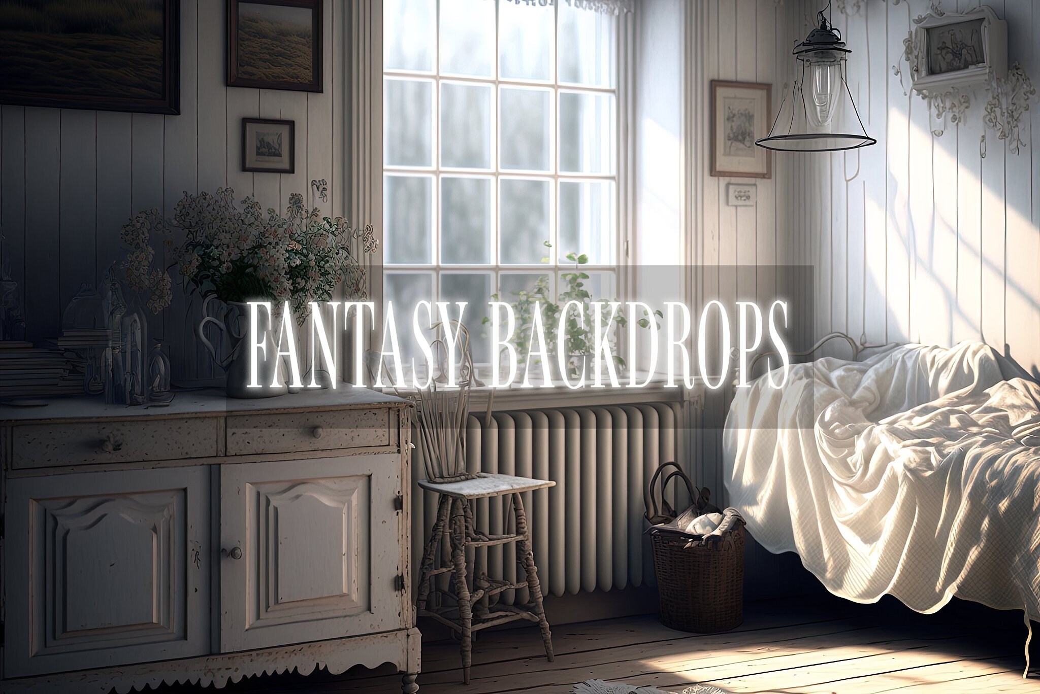 Light Rustic Rooms Digital Backdrops, Portrait Backdrop Overlays ...