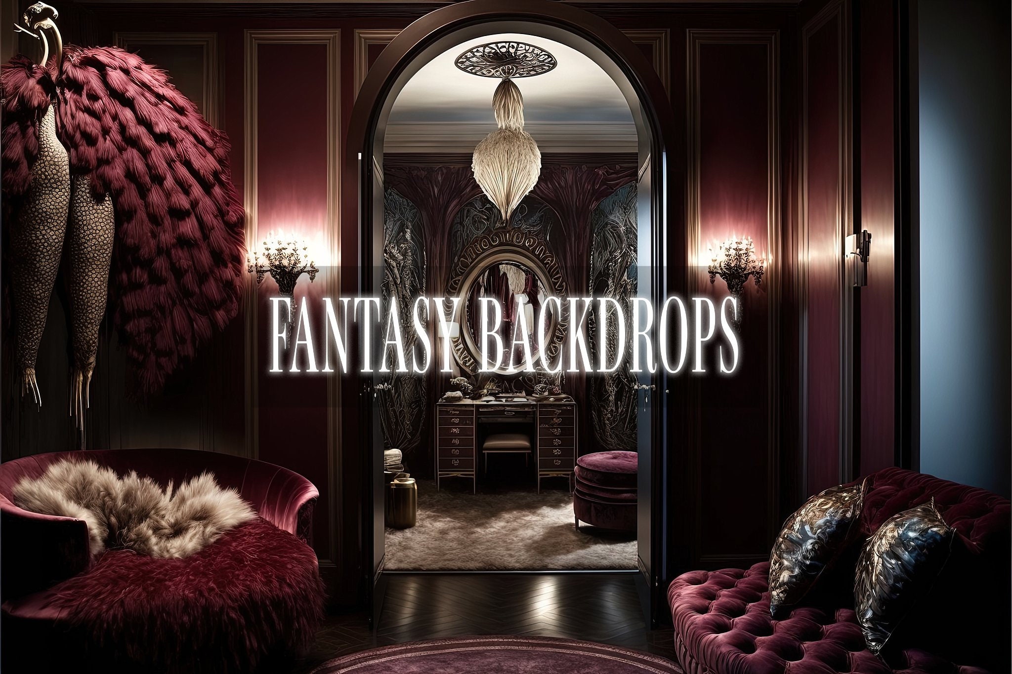 GLAM Dressing Rooms Digital Backdrops, Portrait Backdrop Overlays ...