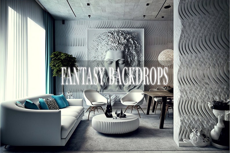 Miami Rooms Digital Backdrops, Portrait Backdrop Overlays, Studio ...