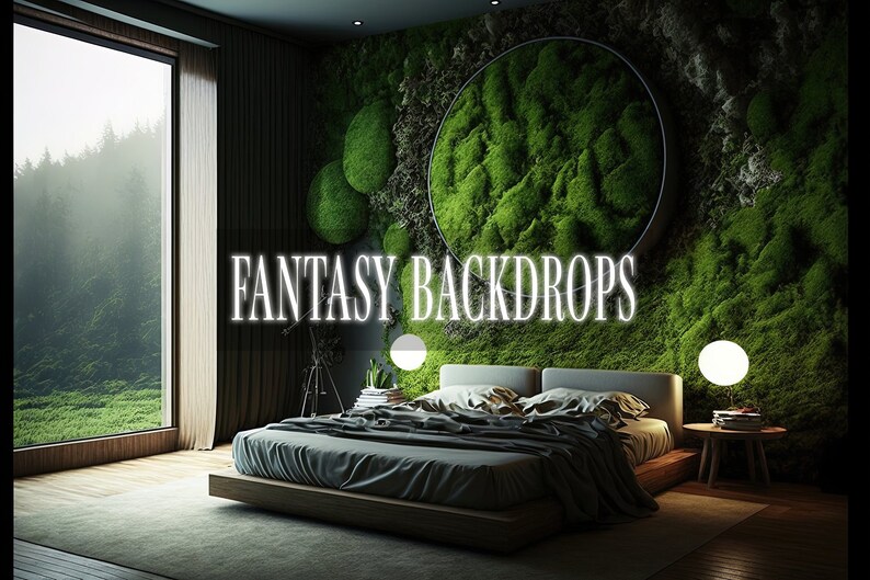 Moss Covered Rooms Digital Backdrops, Portrait Backdrop Overlays ...