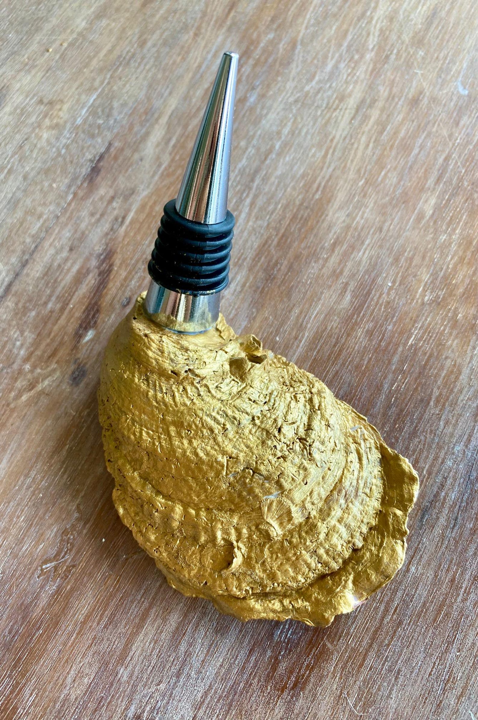 Custom Oyster Shell Wine Cork: Hand-painted Coastal Gift - Etsy