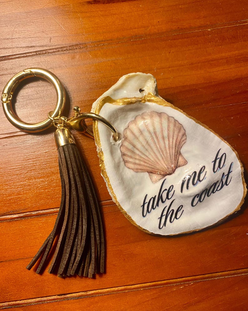 Oyster Keychain, Shell Keychain, Car Accessories - Etsy