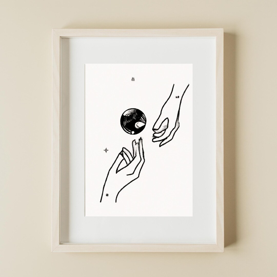 Genesis God Creating Earth Christian Minimalist Line Art, Bible ...
