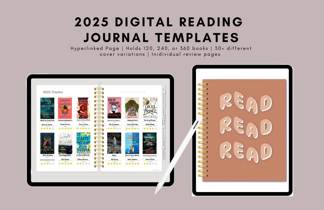 2025 Digital Reading Journal Templates - Compatible With Goodnotes ...