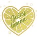 Heart-shaped Lemon Embroidery Design – 3 Sizes, Summer Citrus (instant ...