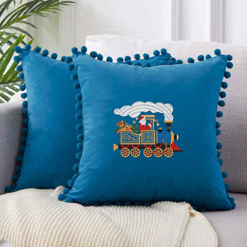 Multicolor Santa's Polar Express Embroidery Design – Christmas Train ...