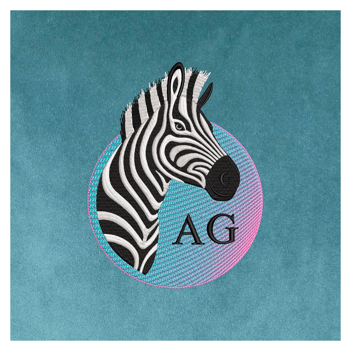 Zebra 3 Sizes Zebra Machine Embroidery Design Gradient - Etsy
