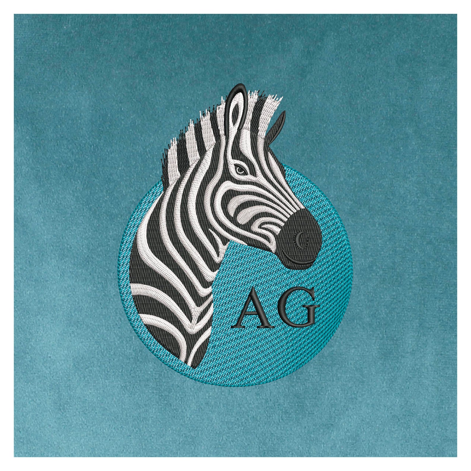 Zebra - 3 Sizes - Zebra Machine Embroidery Design - Gradient Embroidery ...