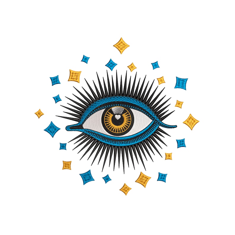 All-seeing Eye - 8x8 Inch Hoop - God Eye Machine Embroidery Design ...