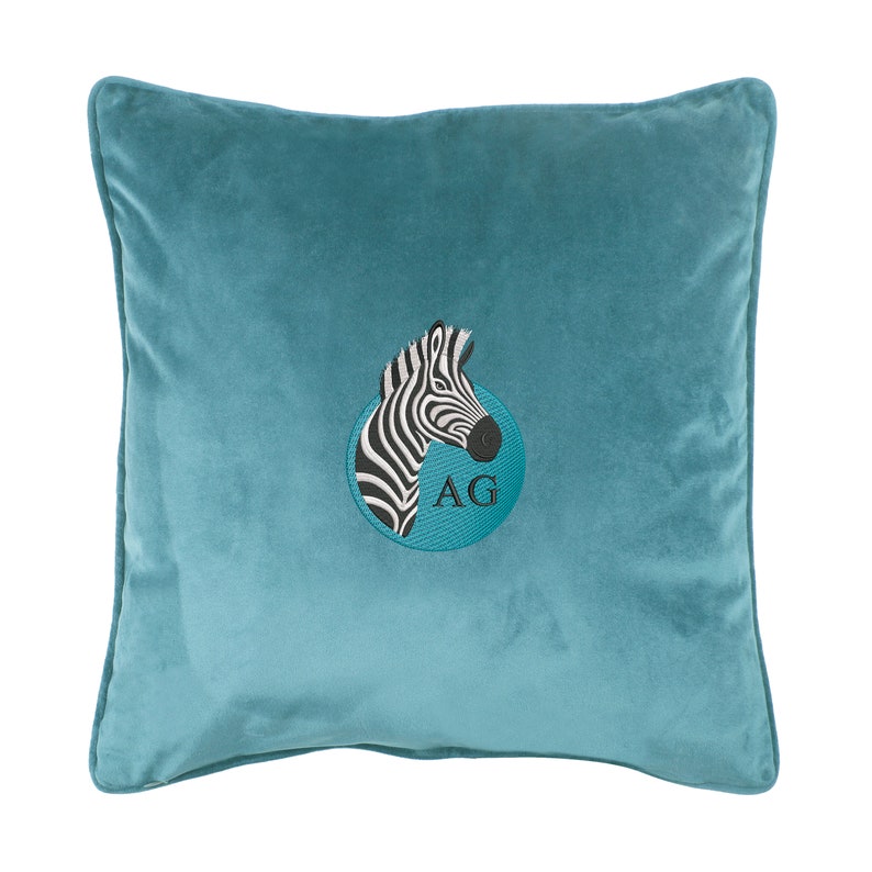 Zebra Monogram Embroidery Design – Gradient Animal Pattern, 3 Sizes ...