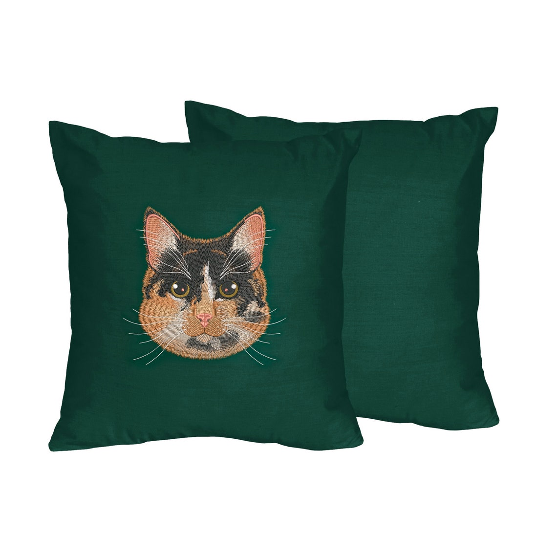 Tortoiseshell Cat Embroidery Design – Tricolor Big Cat Head, 8x8 Inch ...