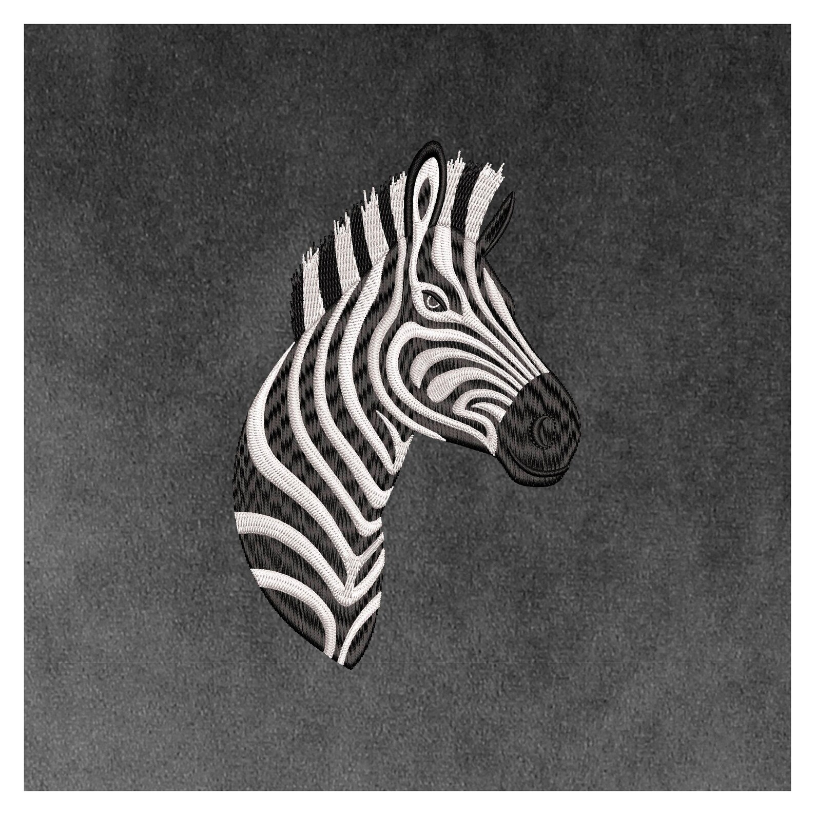 Zebra 3 Sizes Zebra Machine Embroidery Design Zebra - Etsy