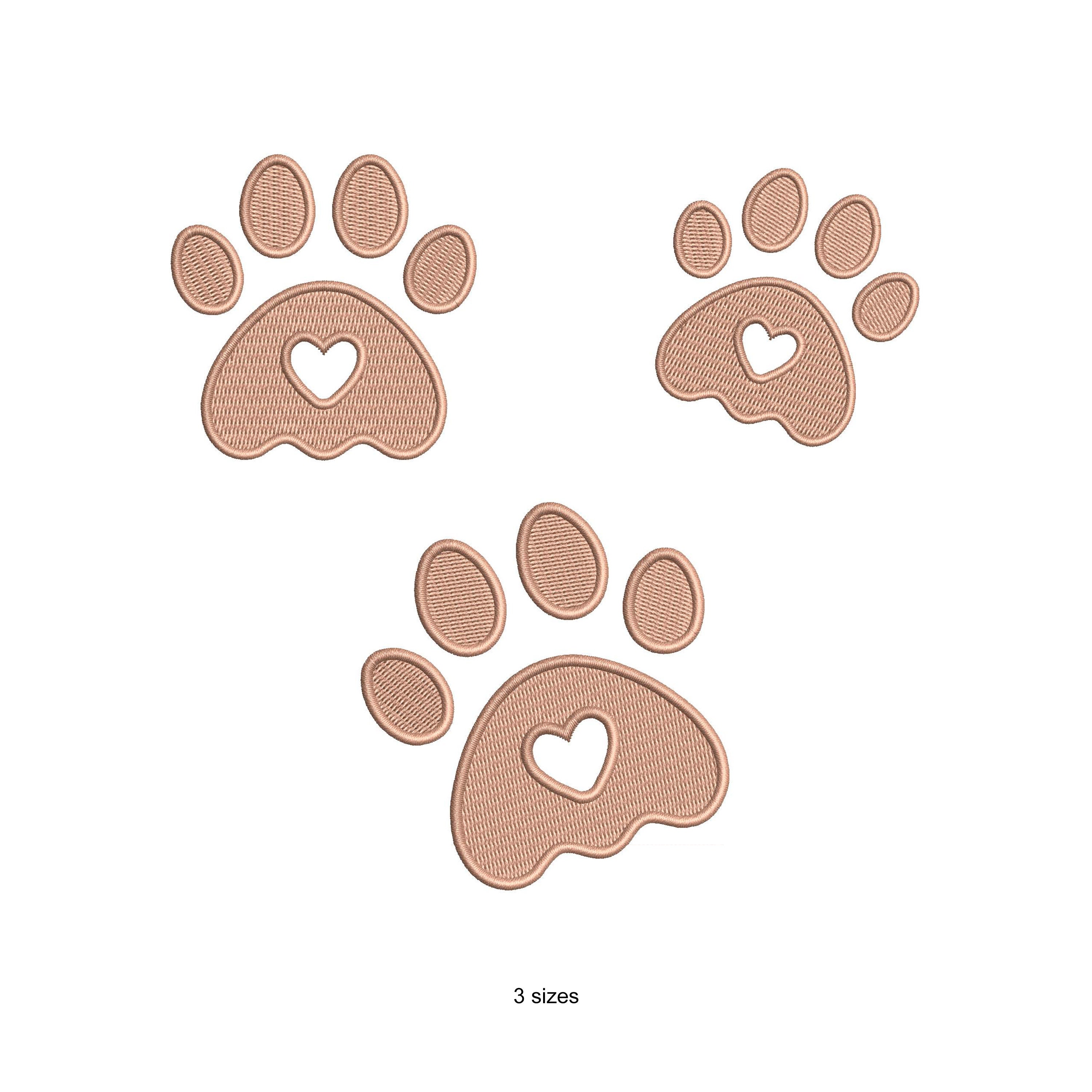 Paw Print 3 Sizes 4x4 Inch Hoop Paw Print Machine - Etsy
