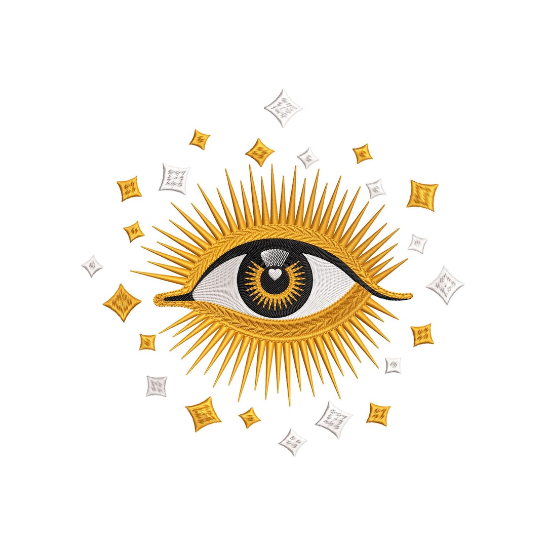 Golden Eye Embroidery Design – God Eye, 8x8 Inch Hoop (instant Download ...