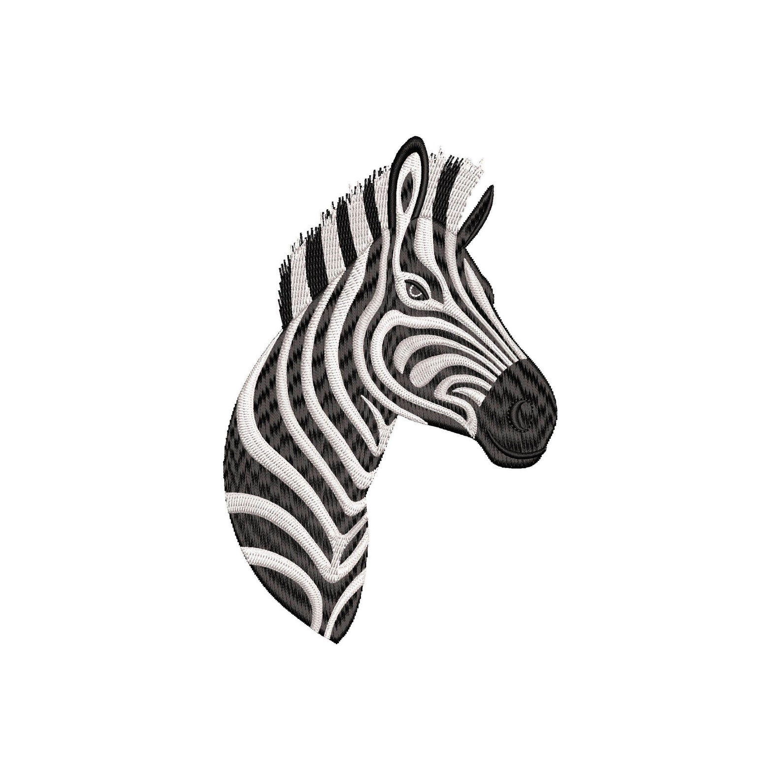 Zebra - 3 Sizes - Zebra Machine Embroidery Design - Zebra Embroidery ...