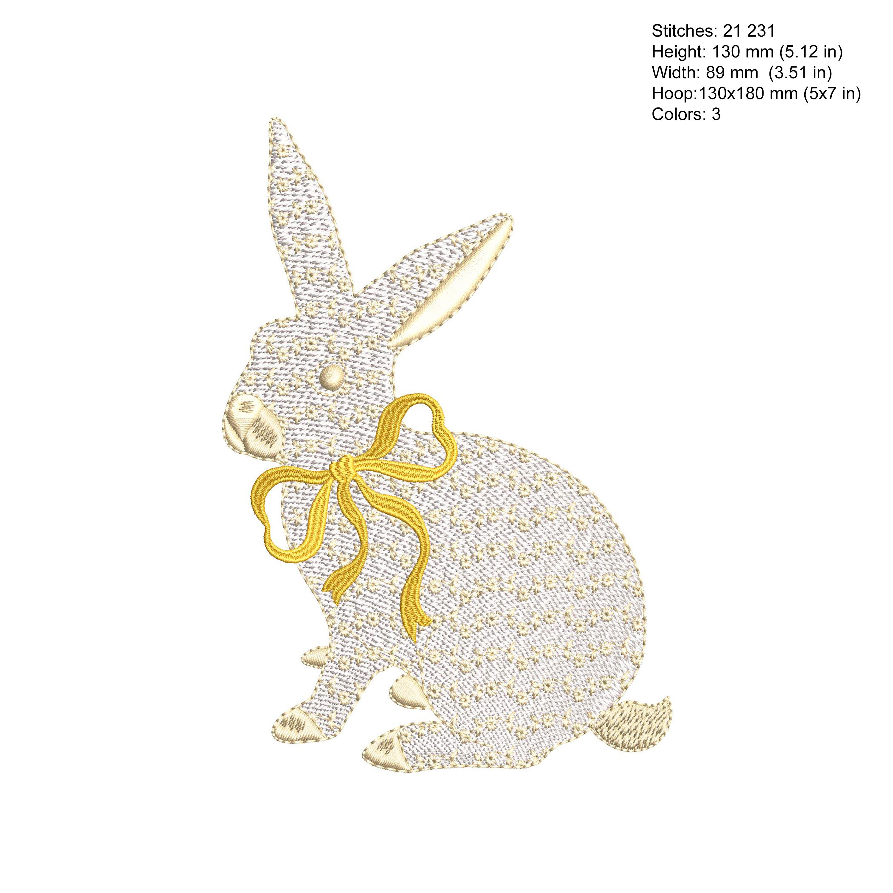 Easter Bunny With Bow - 4 Sizes - Easter Rabbit With Bow - Easter Hare ...