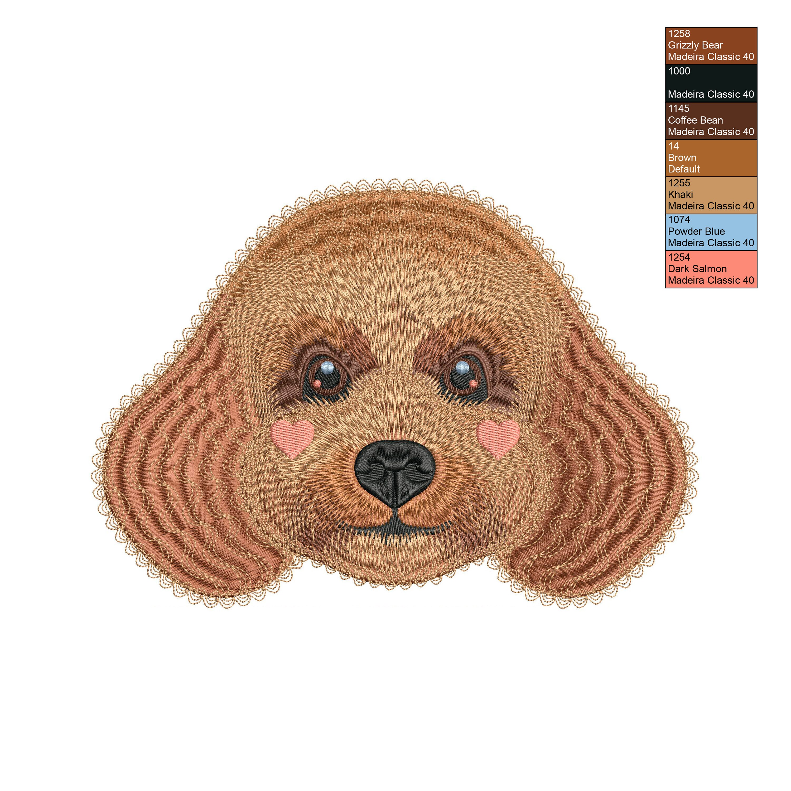 Ginger Poodle 8x8 Inch Hoop Sweet Little Doggie Dog - Etsy