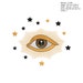 Eye - 5x7 Inch Hoop - Eye With Stars - Machine Embroidery Design ...