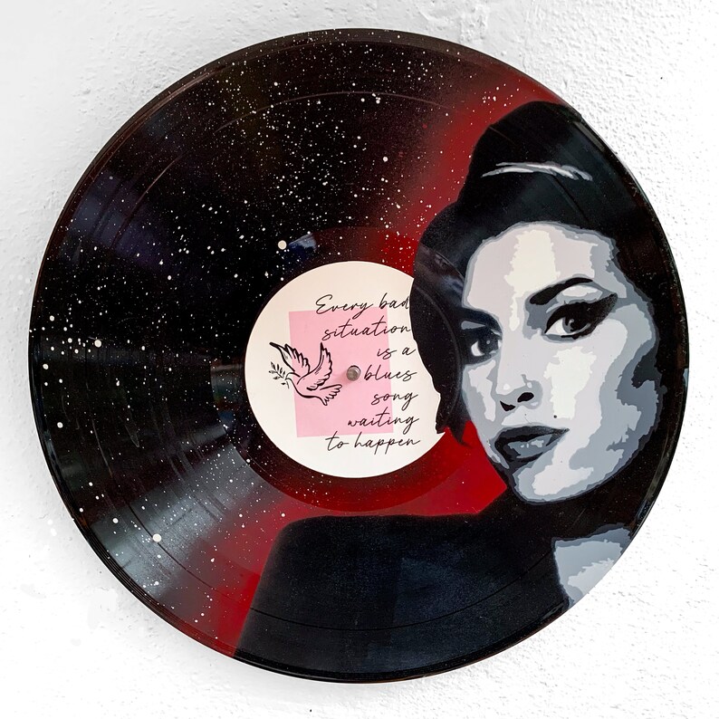 Amy Winehouse Hand Painted Vinyl - Etsy