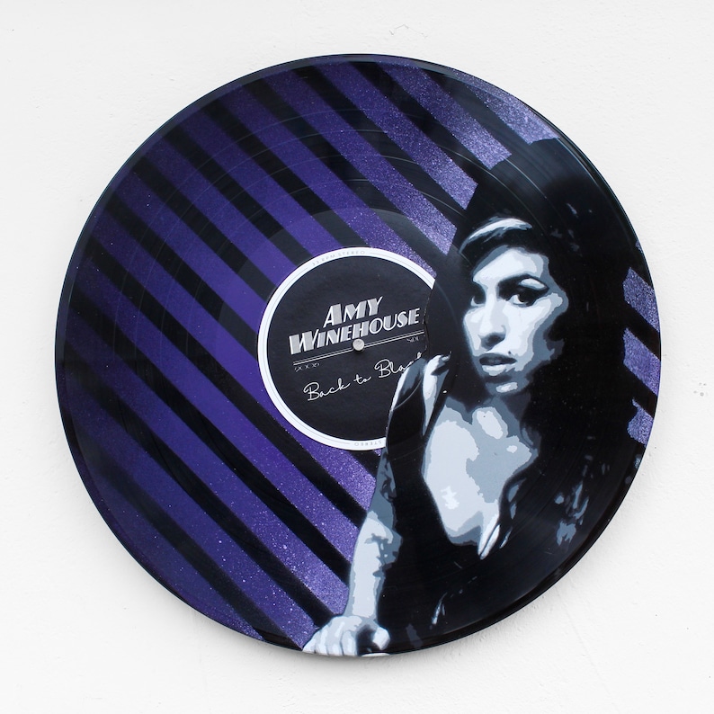 Amy Winehouse - Hand Painted Vinyl - Etsy