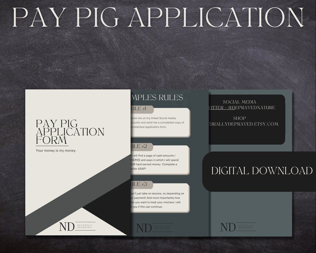 Pay Pig Application - Etsy
