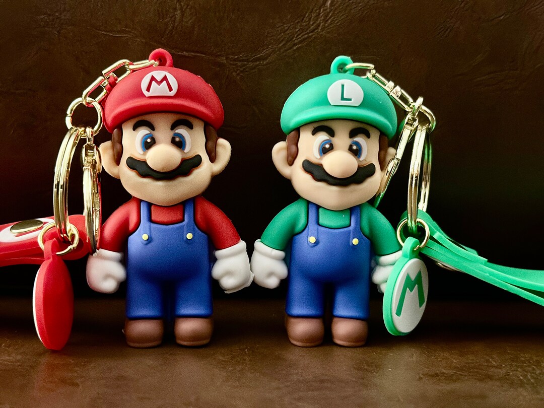 Super Mario Bros Mario 3D Keychains - Etsy