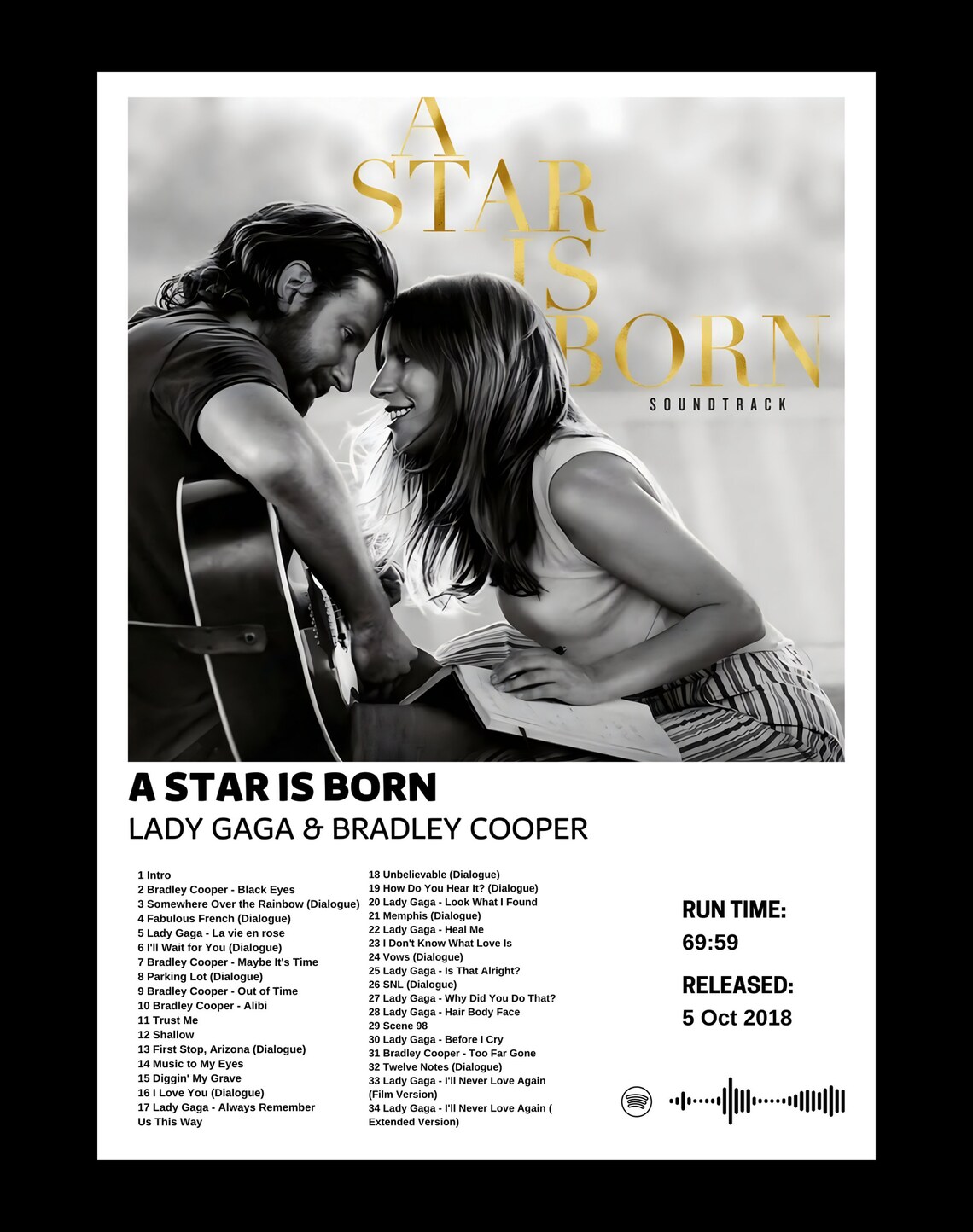 1600 Pieces Best Albums Cover Mini Poster Minimalist Music Poster ...