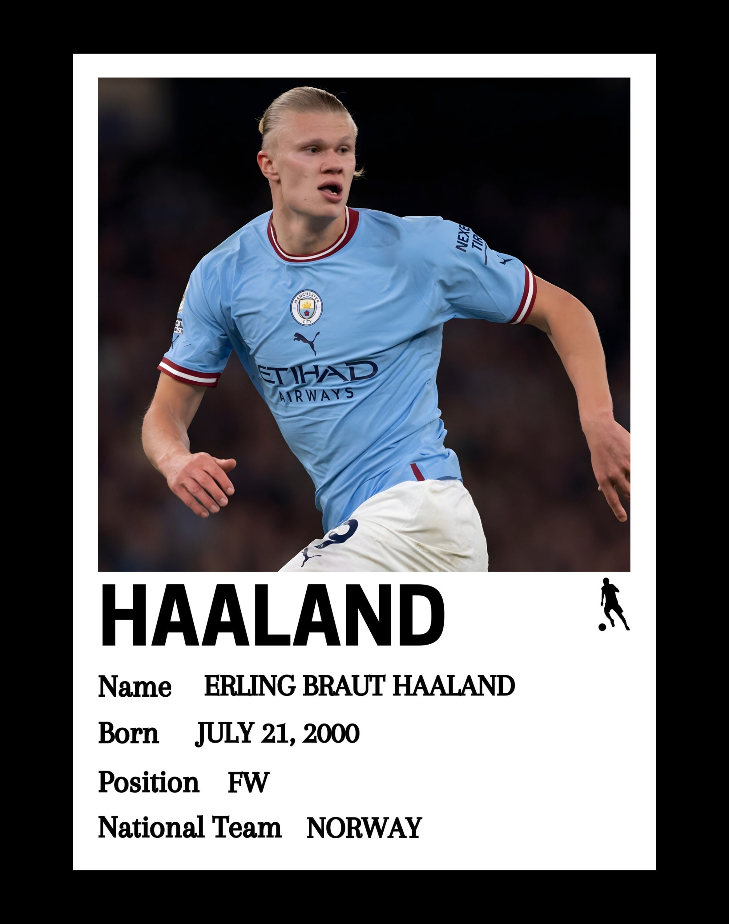 250 Best Football Players Mini Poster Minimalist Football Poster ...