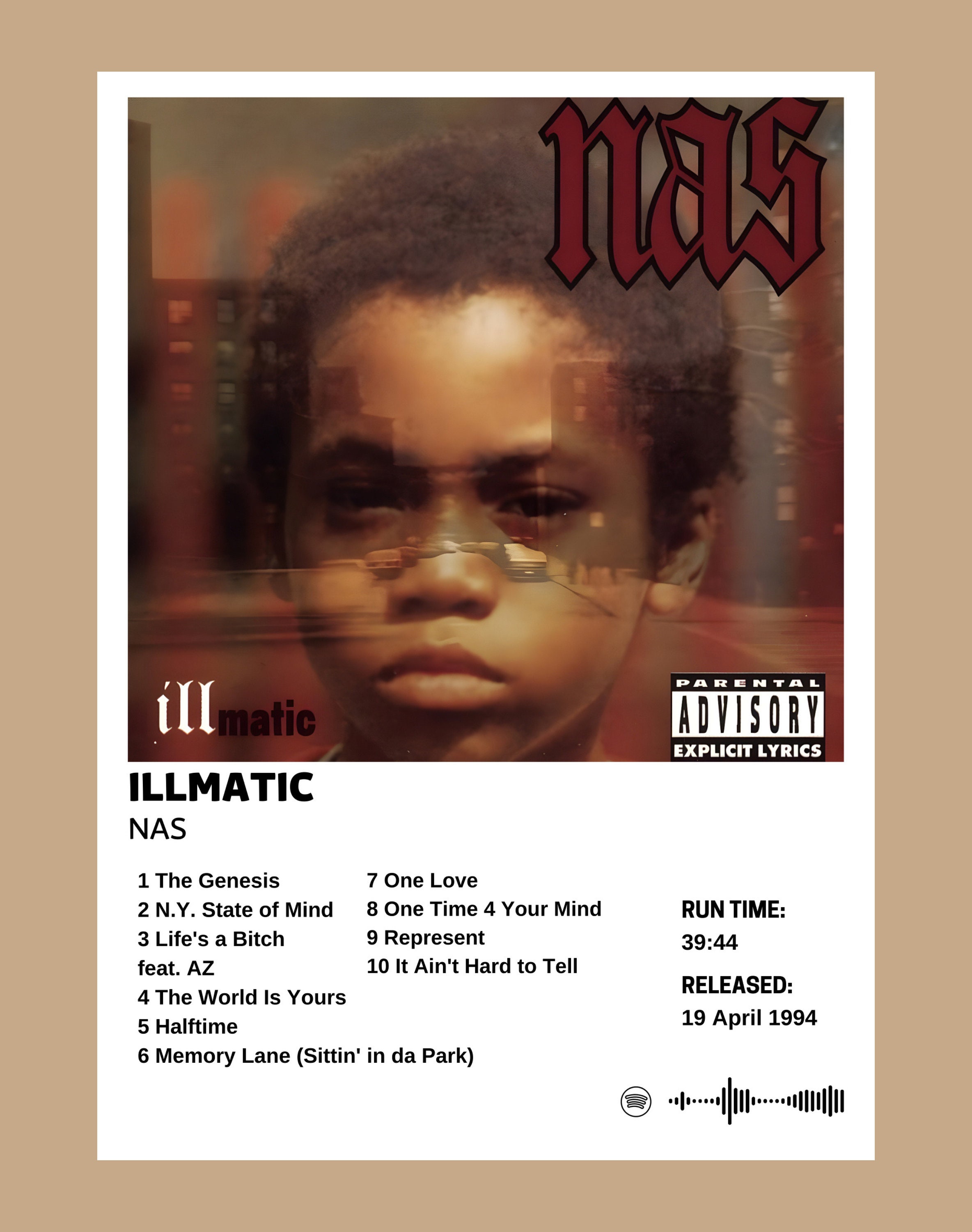 250 Pieces Hip Hop Albums of All Time Mini Poster Home Decor ...