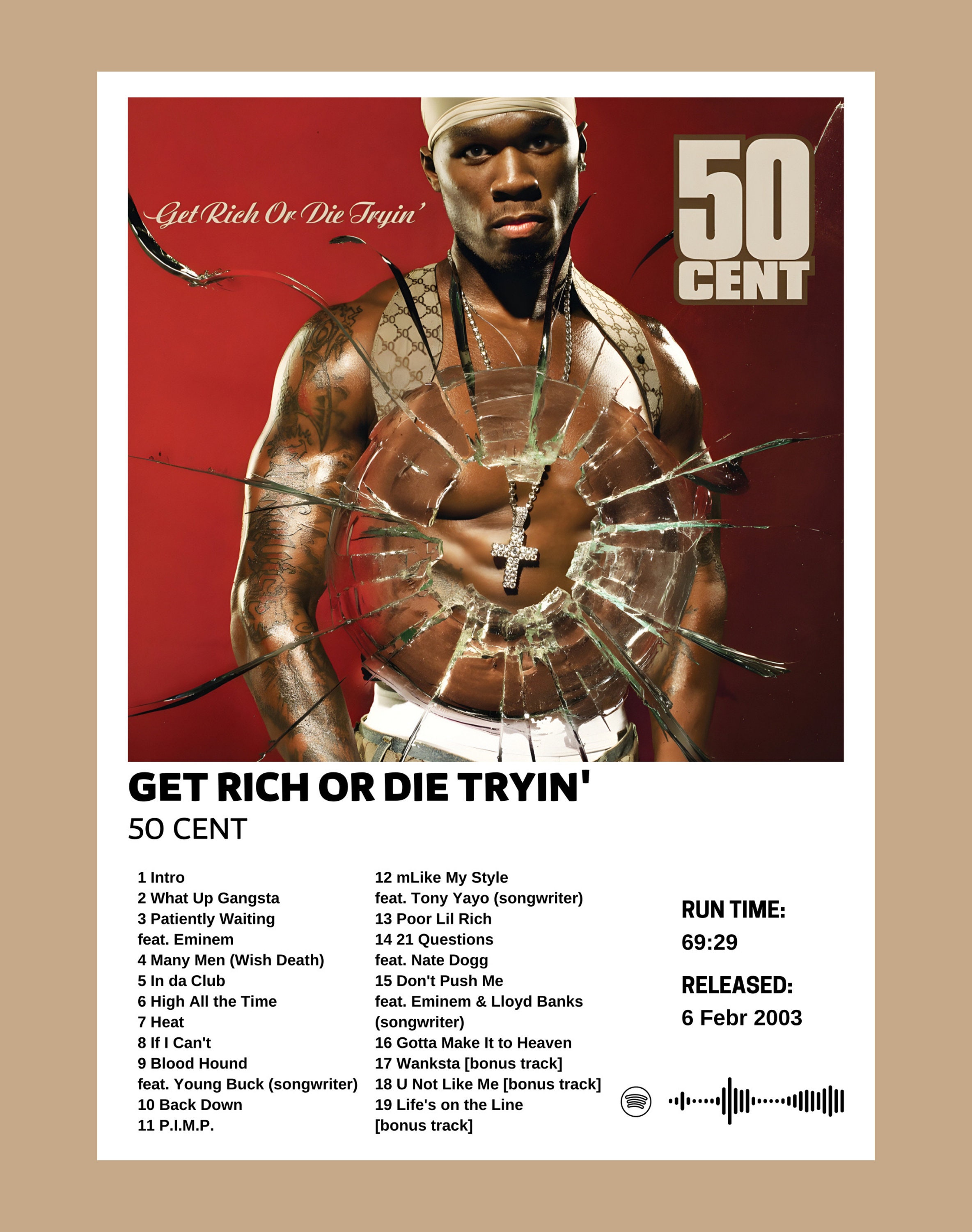 250 Pieces Hip Hop Albums of All Time Mini Poster Home Decor ...