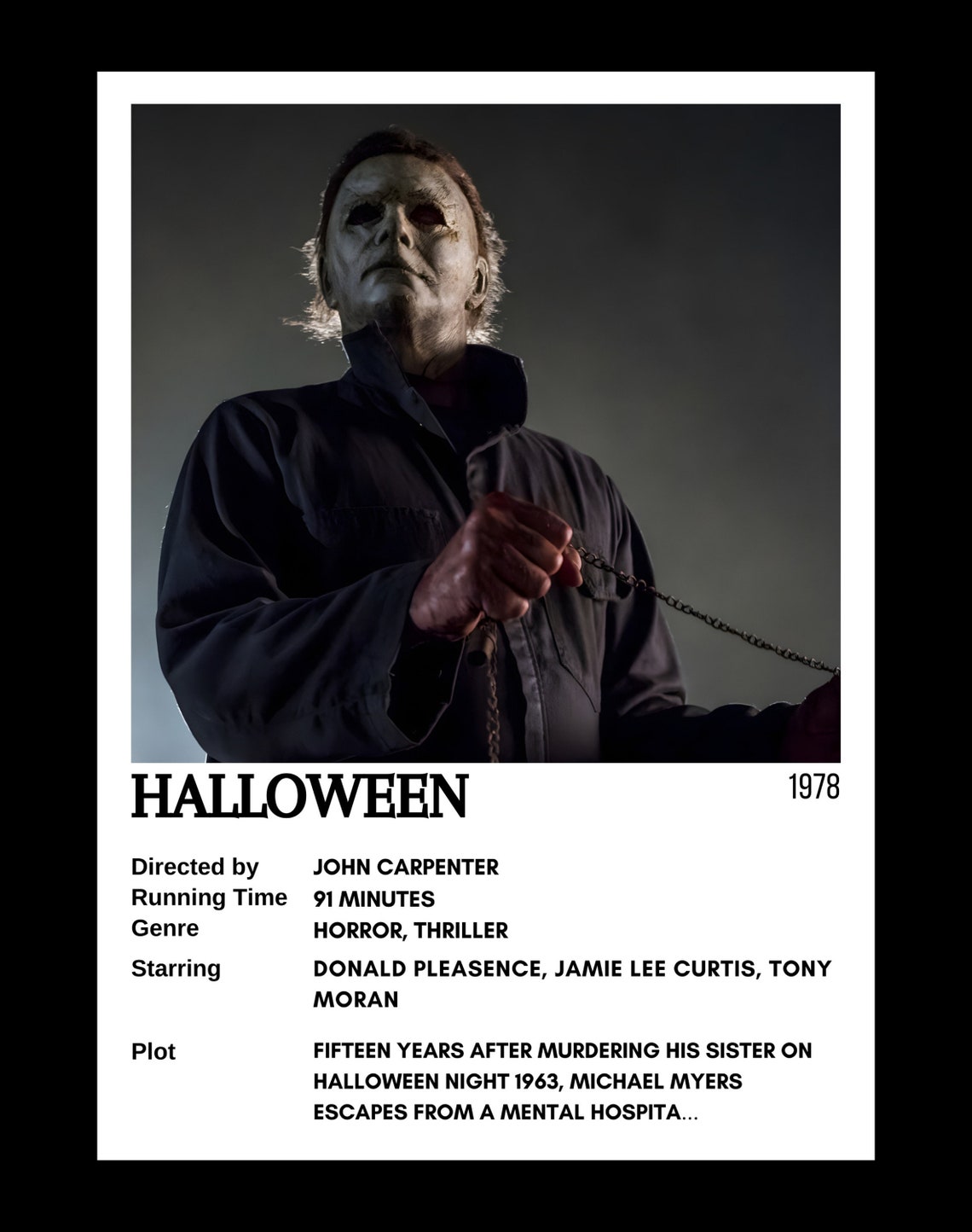 200 Pieces Best Horror Movies Mini Poster Minimalist Horror Movies ...