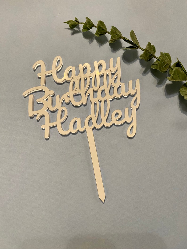 Personalised Birthday Cake Topper - Any Name and Age -birthday Cake ...