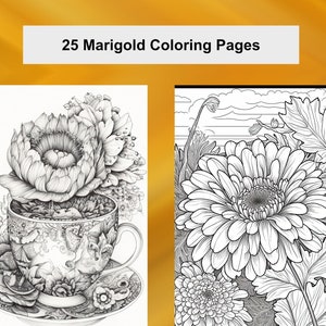 marigold food coloring pages